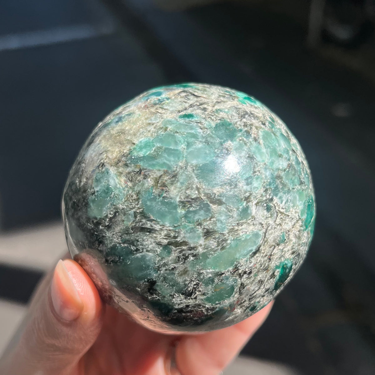 Emerald Crystals in Matrix Sphere ~ C – Crystal Heart