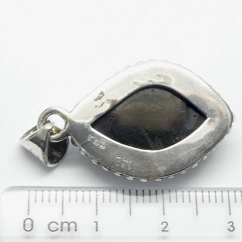 Shungite Pendant, Freeform Cabochon, 925 Sterling Silver, g3 – Crystal ...