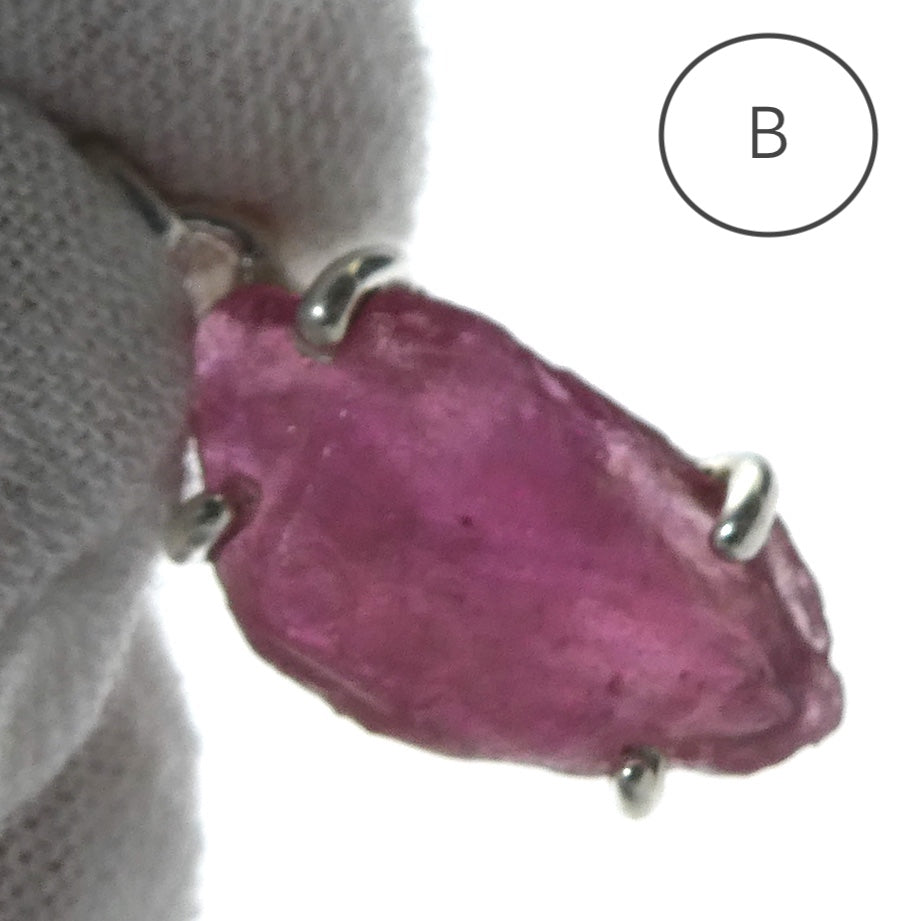 Ruby Pendant, Raw Nugget, 925 Sterling Silver – Crystal Heart