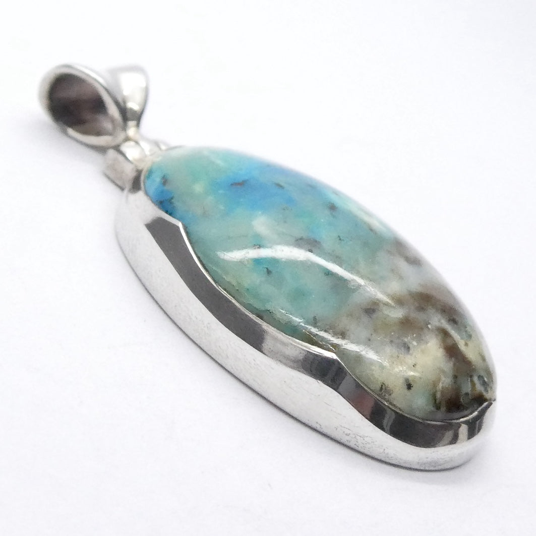Peruvian Opalina Pendant, Oval Cabochon, 925 Sterling Silver – Crystal ...
