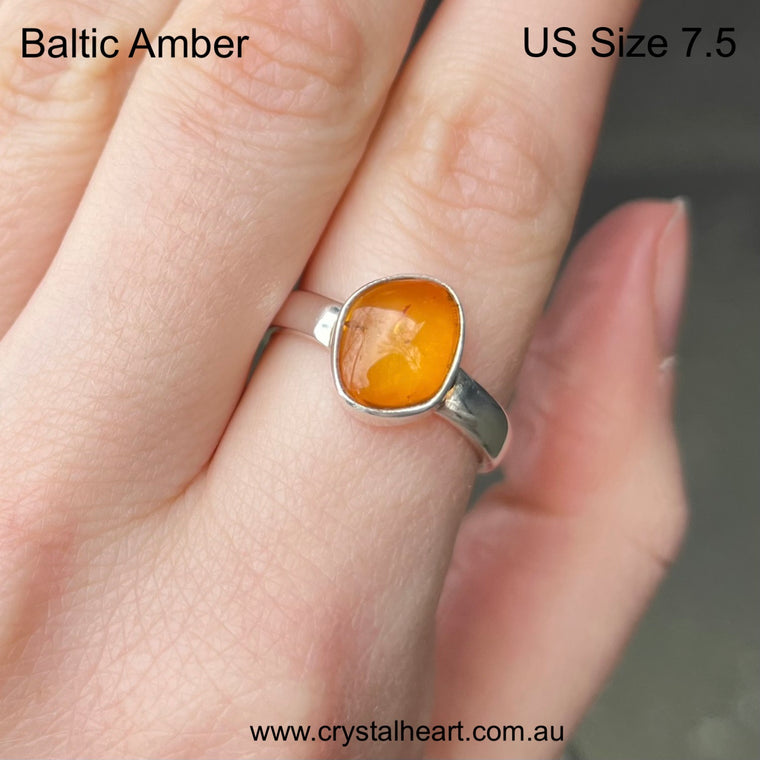 Baltic Amber Jewellery Collection | 925 Sterling Silver – Crystal Heart