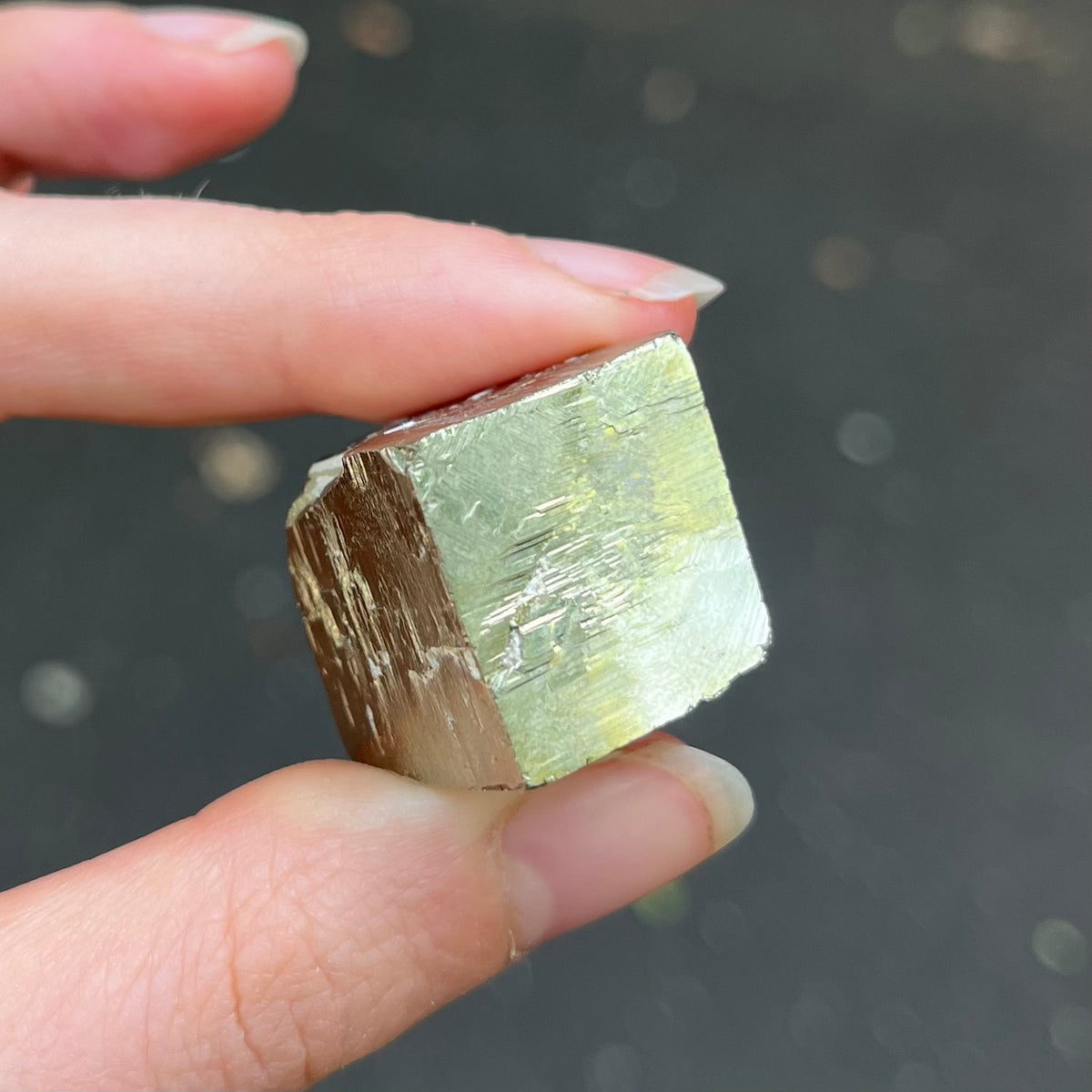 Iron Pyrite Cube Specimen – Crystal Heart