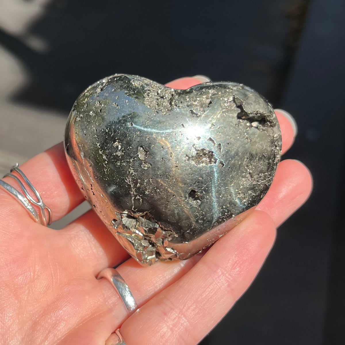 Pyrite Heart Carving – Crystal Heart