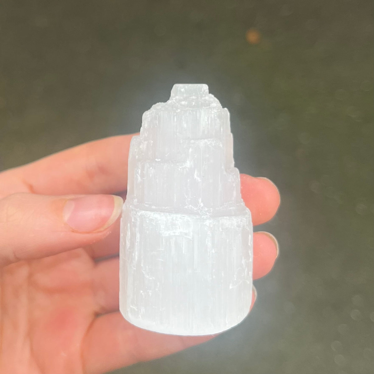 Selenite Towers ~ 2 Sizes – Crystal Heart