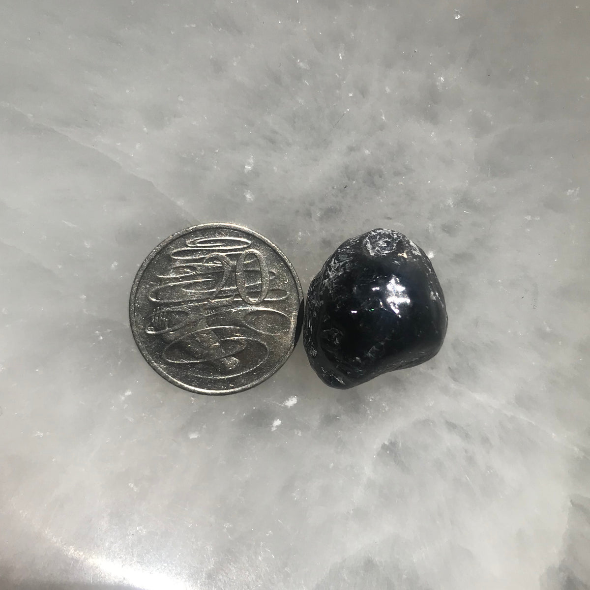 Apache Tear Drop Tumble – Crystal Heart